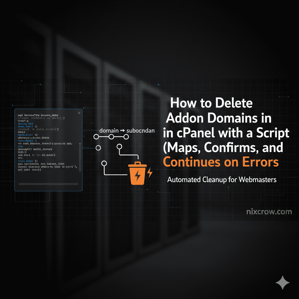 How to Delete Addon Domains in cPanel with a Script